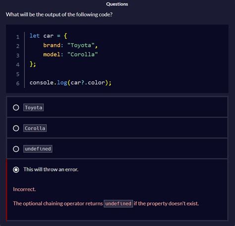 What Is The Optional Chaining Operator And How Does It Work Javascript The Freecodecamp Forum