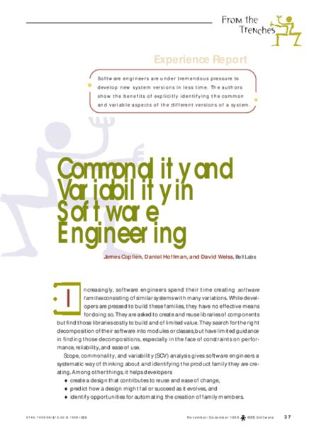 Pdf Commonality And Variability In Software