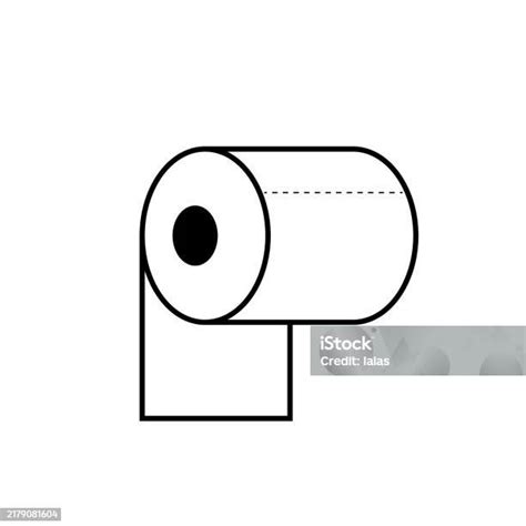 흰색 배경에 고립 된 화장지 롤 아이콘입니다 벡터 일러스트 레이 션 가사 집안일에 대한 스톡 벡터 아트 및 기타 이미지 가사 집안일 가정 생활 가정의 방 Istock