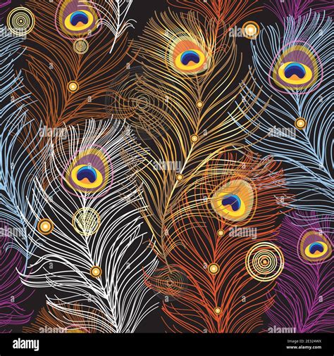 Peacock Feather Pattern Fabric