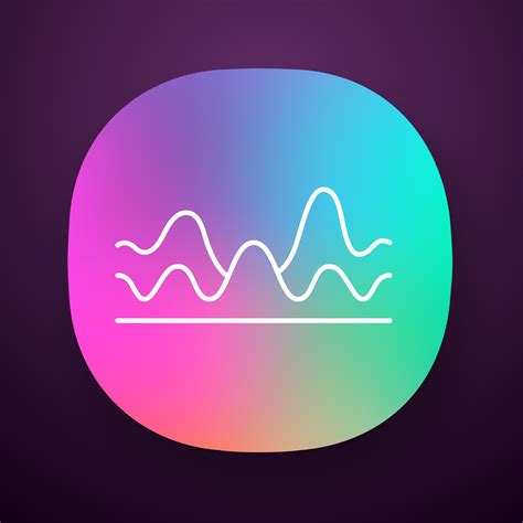 Overlapping Waves App Icon Sound Wave With Flowing Fluid Effect Digital Soundwave Audio