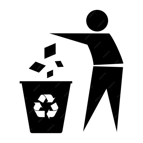 Premium Vector Man Throws Trash Vector Solid Icon Design On White