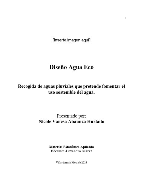 Proyecto Agua Eco 02 Pdf Generación Eléctrica Agua