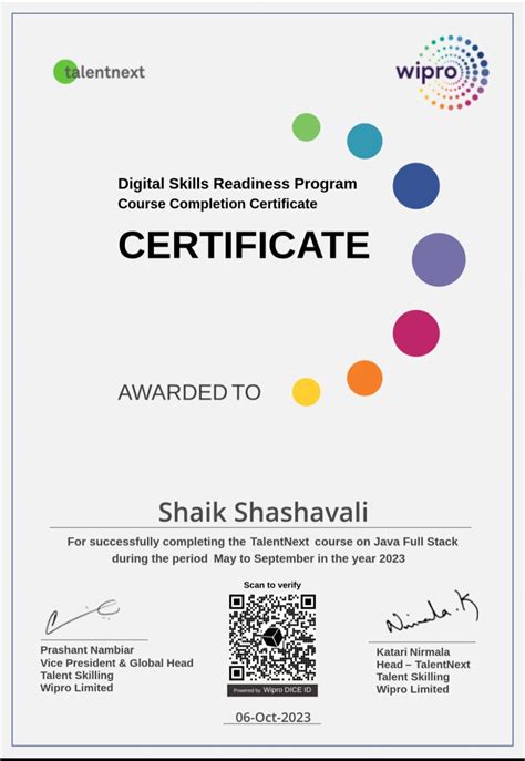 I Have Successfully Completed Java Full Stack Internship At Tanentnext