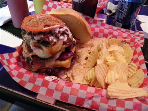 The Hasselhoffer Burger This Burger Is Topped With 3 13 Lb Patties