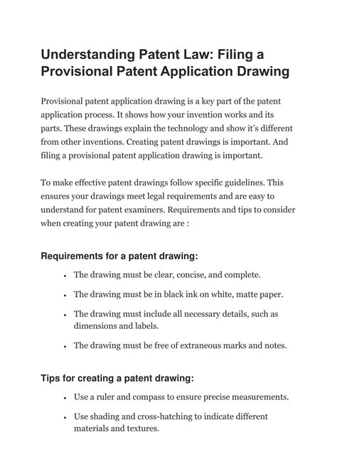 PPT Understanding Patent Law Filing A Provisional Patent Application Drawing PowerPoint