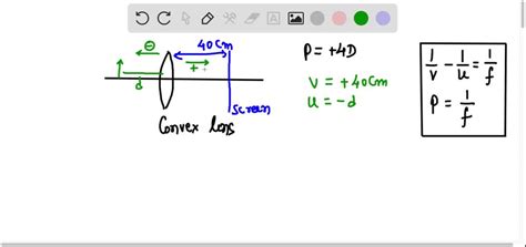 SOLVED A Convex Lens Of Power D Is Placed At A Distance Of Cm From A Screen At What