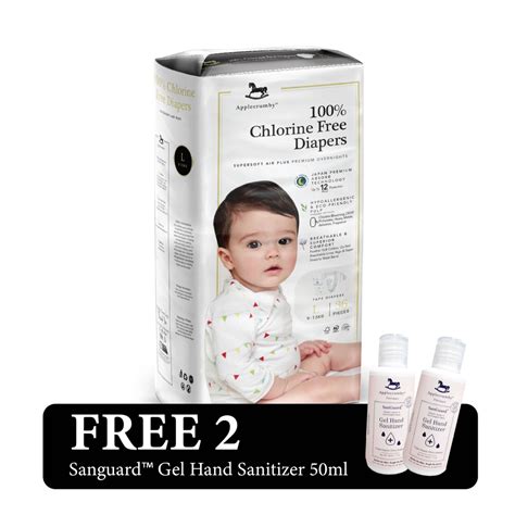 Applecrumby Chlorine Free Tape Diaper Large 36 Pcs Shopee Malaysia