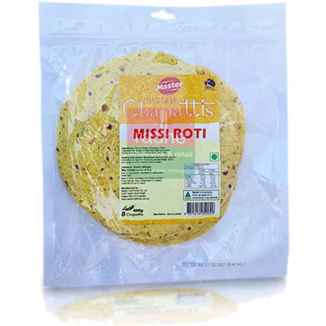 Master Indian Chapati Missi Roti 8pcs Healthy Foody