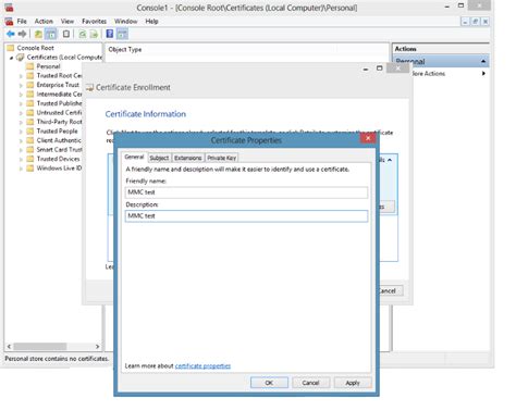 Generate A Csr Via Mmc Certificate Snap In Using Windows