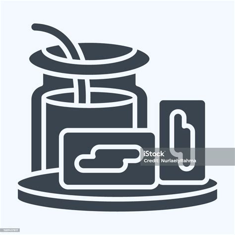 아이콘 Dulce De Leche 아르헨티나 상징과 관련이 있습니다 글리프 스타일 심플한 디자인 편집 가능 간단한 그림 3차원 형태에 대한 스톡 벡터 아트 및 기타 이미지