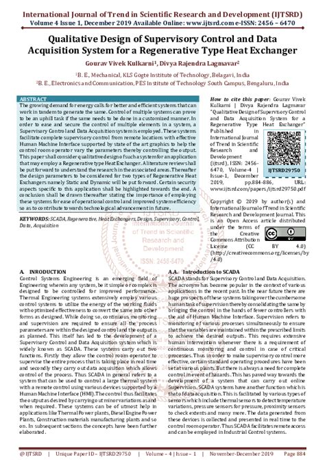 Pdf Qualitative Design Of Supervisory Control And Data Acquisition System For A Regenerative