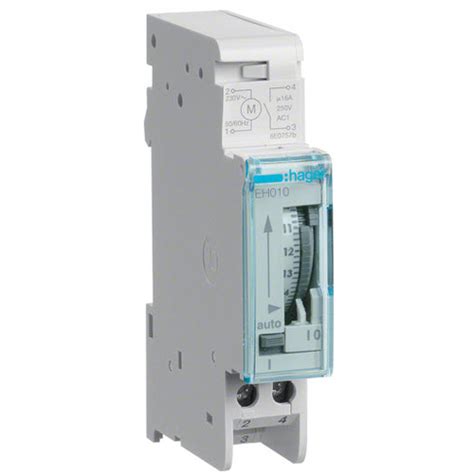 Hager Eh010 Single Pole Timer 164amp Analogue Hager Electrical