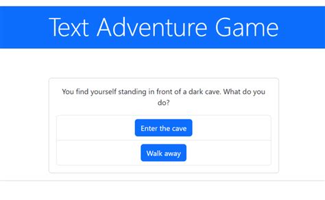 Create A Text Based Adventure Game Using React Geeksforgeeks