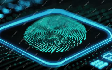 Premium Ai Image Advanced Biometric Security Digital Fingerprint Scanning Interface With