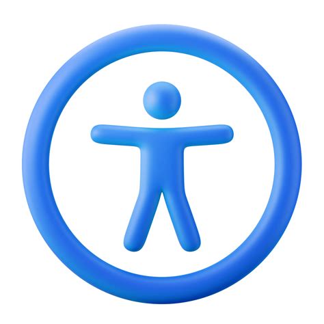 Accessibility Setting Simple Human Character Universal Symbol User Interface Theme 3d Icon