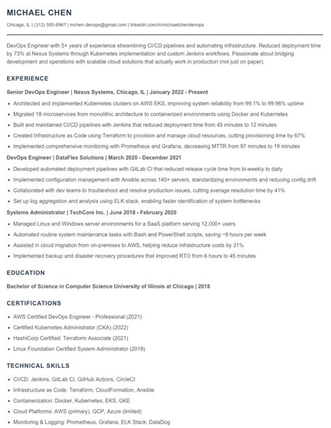 Devops Engineer Resume Examples And Templates 2025 Resumeai