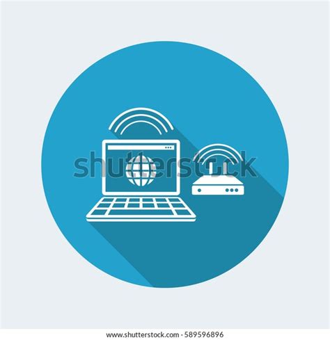 Wifi Modem Web Connection Flat Minimal Stock Vector Royalty Free 589596896 Shutterstock