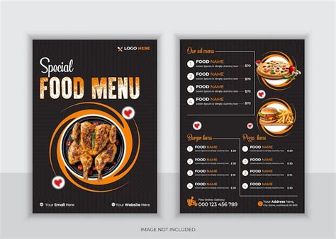 Premium Vector Restaurant Menu Template Vector File Redy For Print
