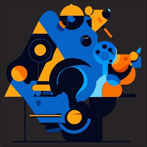 Premium Vector Collaborative Kaleidoscope Abstract Fusion Of Art And