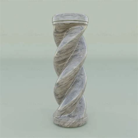 Spiral Pillar 3d Model