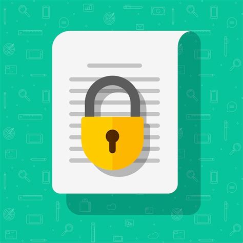 Premium Vector Business Information Document Protection Access Concept Or Privacy Confidential