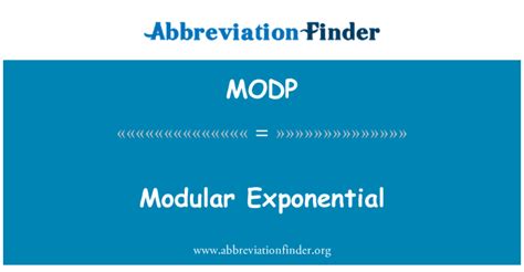 Modp 代表 模块化指数 Modular Exponential