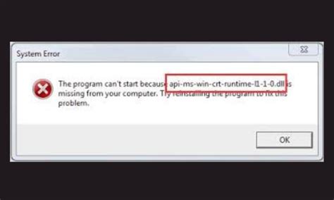 Api Ms Win Crt Runtime L1 1 0dll Free Download For Windows 32 And 64