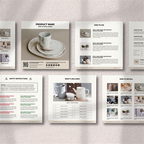 User Manual Template Product Instruction Manual Template User Guide Template Installation