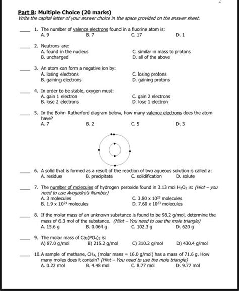 solved part b multiple choice 20 marks write the capital