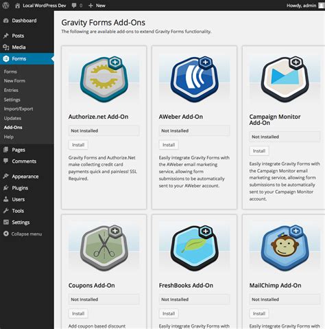 installing a gravity forms add on gravity forms documentation