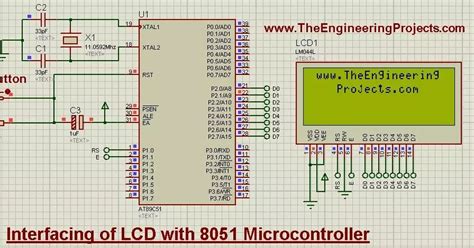 Interfacing Of Lcd With 8051 The Engineering Projects