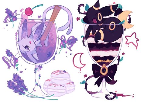 Charamells On Twitter Eeveelution Drinks And Parfaits… Pokemon W
