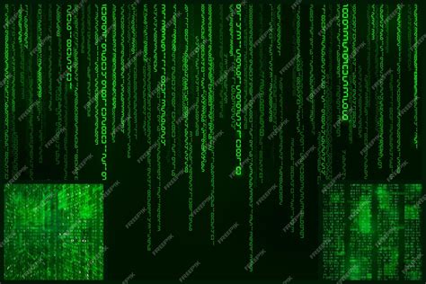 Premium Vector Digital Data Coding Encoded Cyberspace Matrix Style