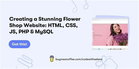 creating a stunning flower shop website html css js php and mysql buymeacoffee