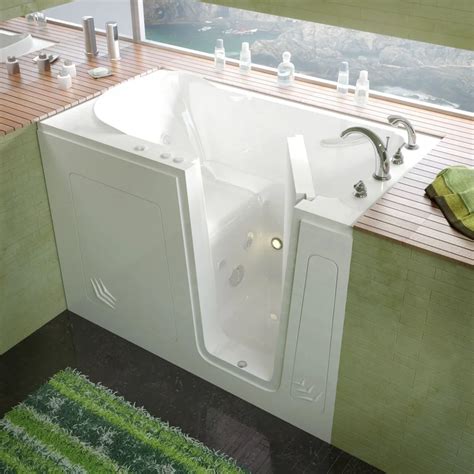 Meditub Walk In 30 X 54 Right Drain White Whirlpool Jetted Walk In Bathtub