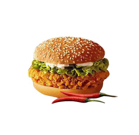 爆辣鸡腿堡