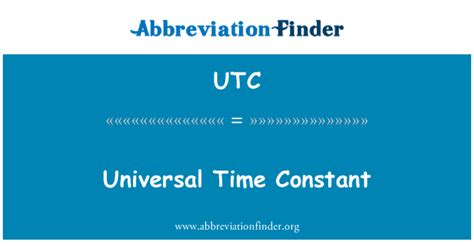 UTC مخفف زمان جهانی ثابت Universal Time Constant است