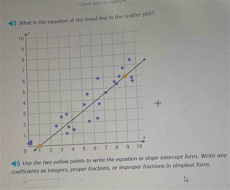 solved learn with an example he equation of the trend line in the