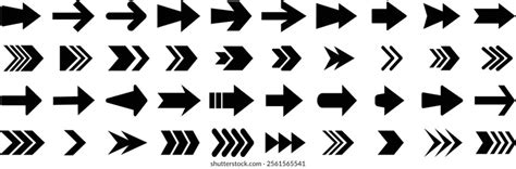 Arrow Icon Set Mega Set Vector Stock Vector Royalty Free 2561565541 Shutterstock