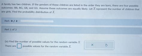 Solved A Find The Number Of Possible Values For The Random