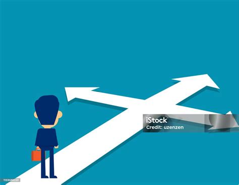 혼란 방향으로 서 사업가 개념 귀여운 비즈니스 벡터 일러스트입니다 교차로 기회 혼란 갈림길에 대한 스톡 벡터 아트 및 기타 이미지 갈림길 거리 고속도로 Istock
