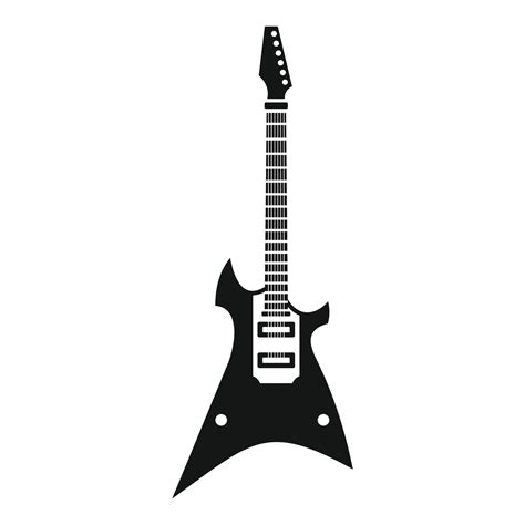Electric Guitar Icon Simple Style 14480300 Vector Art At Vecteezy