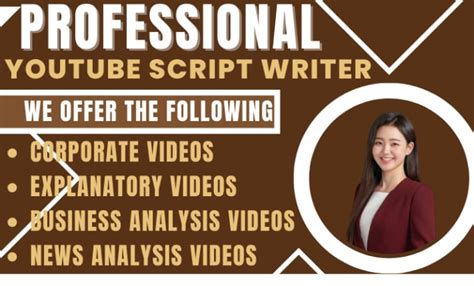 Be Your Professional Youtube Script Writer By Alicejoan Fiverr