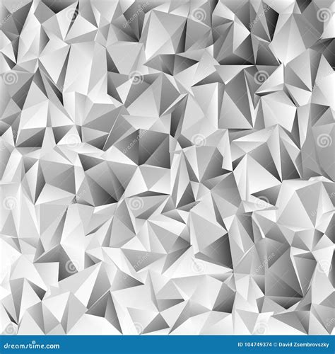 Abstract Geometrical Triangle Tile Mosaic Background Vector Graphic From Triangles In Gery