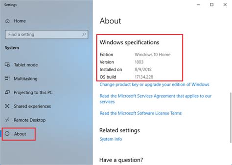 How To Check For Windows 10 Specification Details