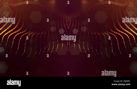 3d Loop Sci Fi Animation With Glow Particles Form Rolling Strings