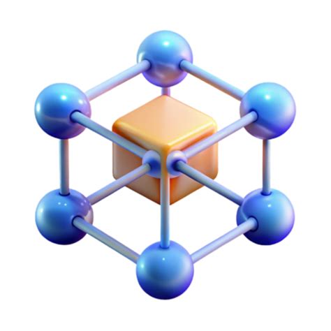 Elegant Contemporary Centralized Data Structure Networked Cube Model Genuine 56738597 Png