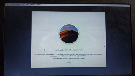 Mojave Error During Install Macos Could Not Be Installed On Your