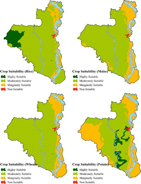 Crop Suitability Maps Of Sirajganj District Download Scientific Diagram